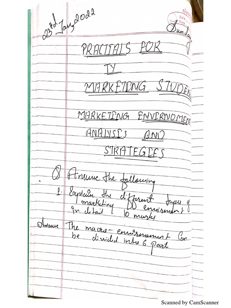 MARKETING Practical.. | PDF