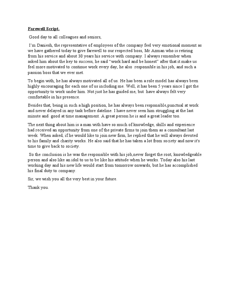 Muhammad Daniesh Bin Nazme Azib 1191201622 FOB3 Farewell Script | PDF | Self-Improvement