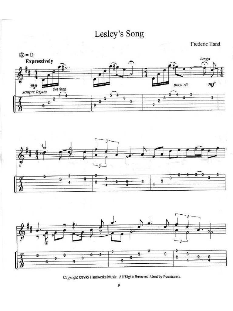 Lesley 39 S Song | PDF