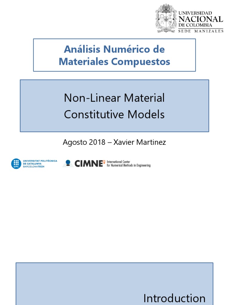 02-01 - Non-Linear Material Models | Download Free PDF | Composite ...