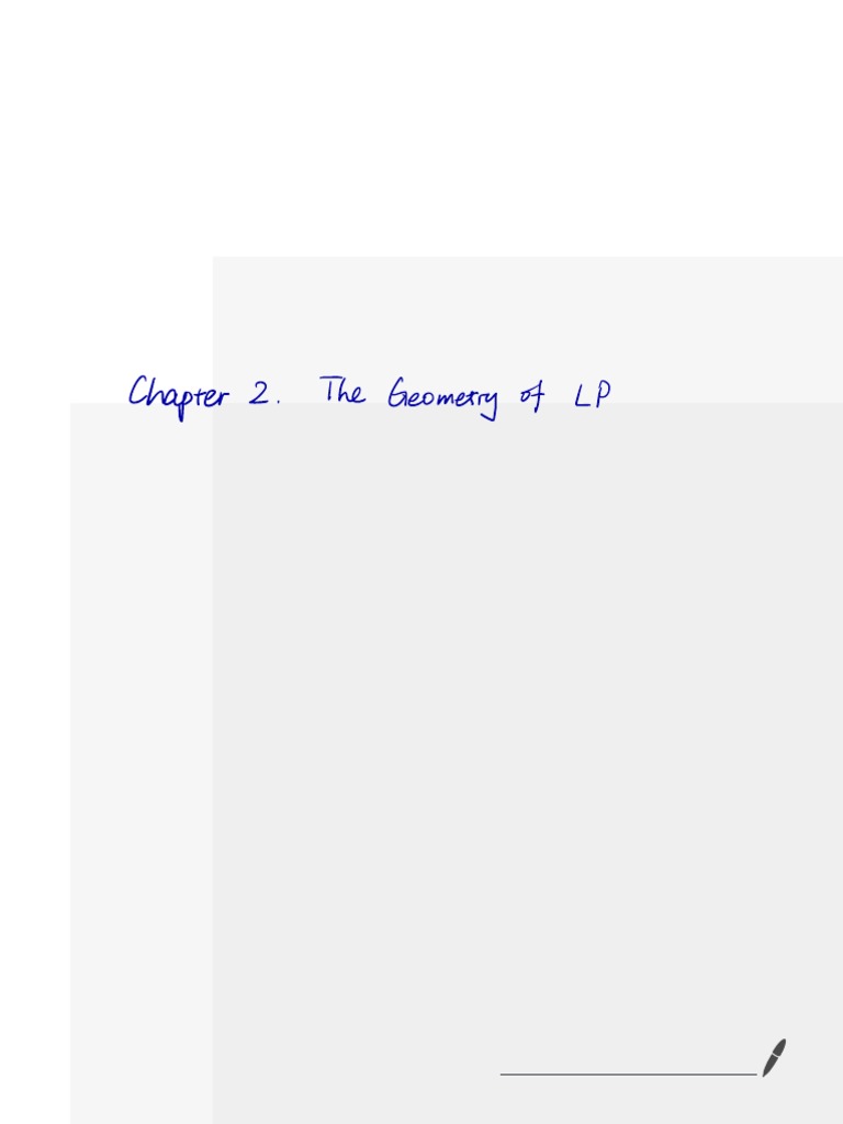 Chapter 2 Geometry of LP I | PDF | Linear Algebra | Convex Geometry