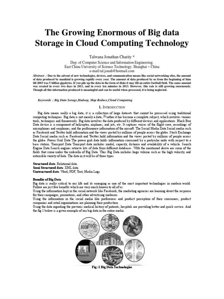 The Growing Enormous of Big Data Storage | PDF | Apache Hadoop | Big Data