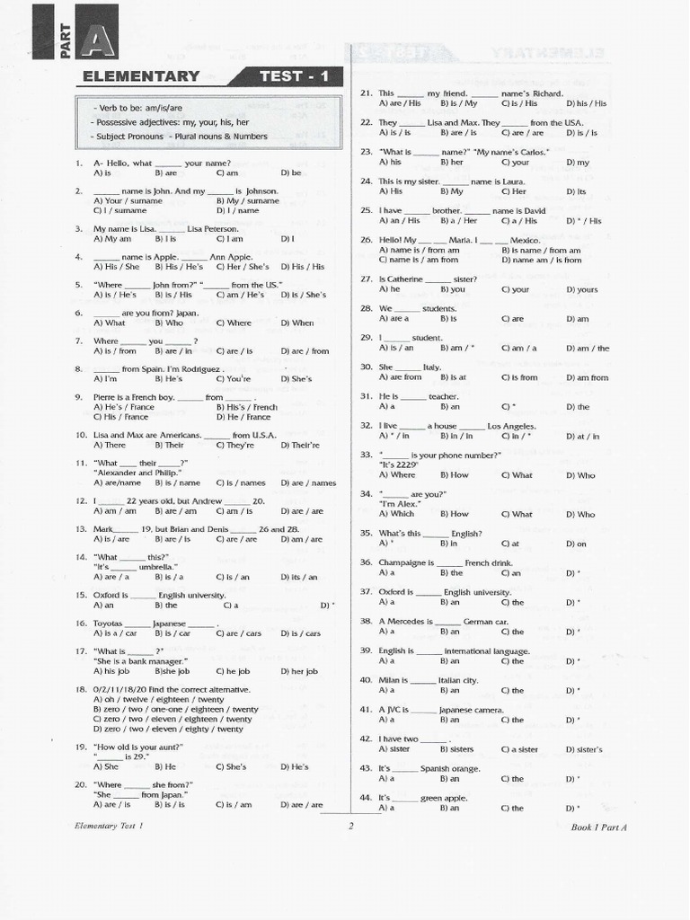 Elementary Review | PDF