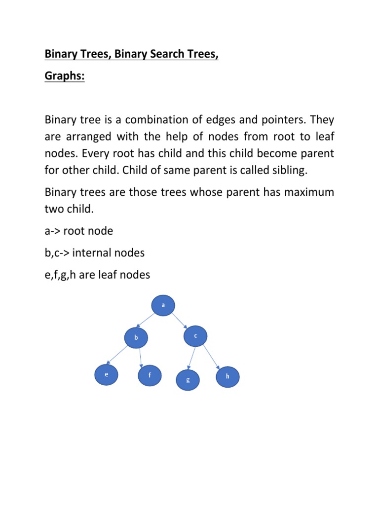 Binary Trees, Binary Search Tree, Graph | PDF | Algorithms And Data ...