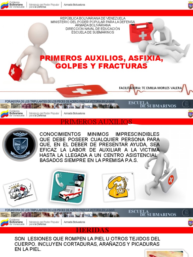 Diapositivas Primeros Auxilios | PDF | Primeros auxilios | Reanimación cardiopulmonar