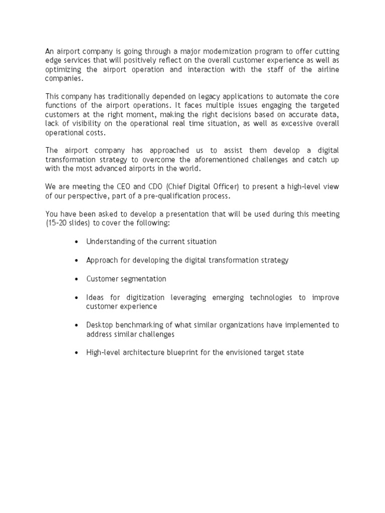 Airport Case Study | PDF