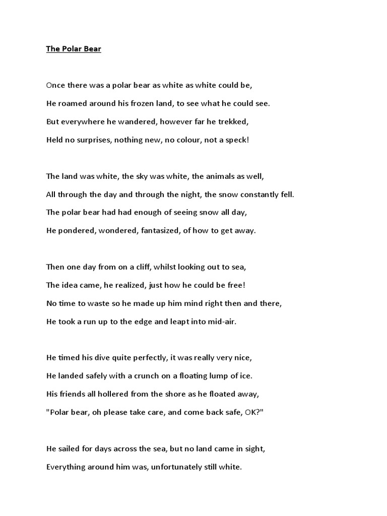 The Polar Bear | PDF | Poetry