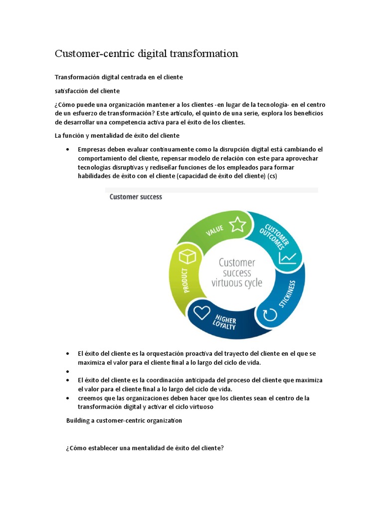 Customer-Centric Digital Transformation | PDF | Cliente | Business