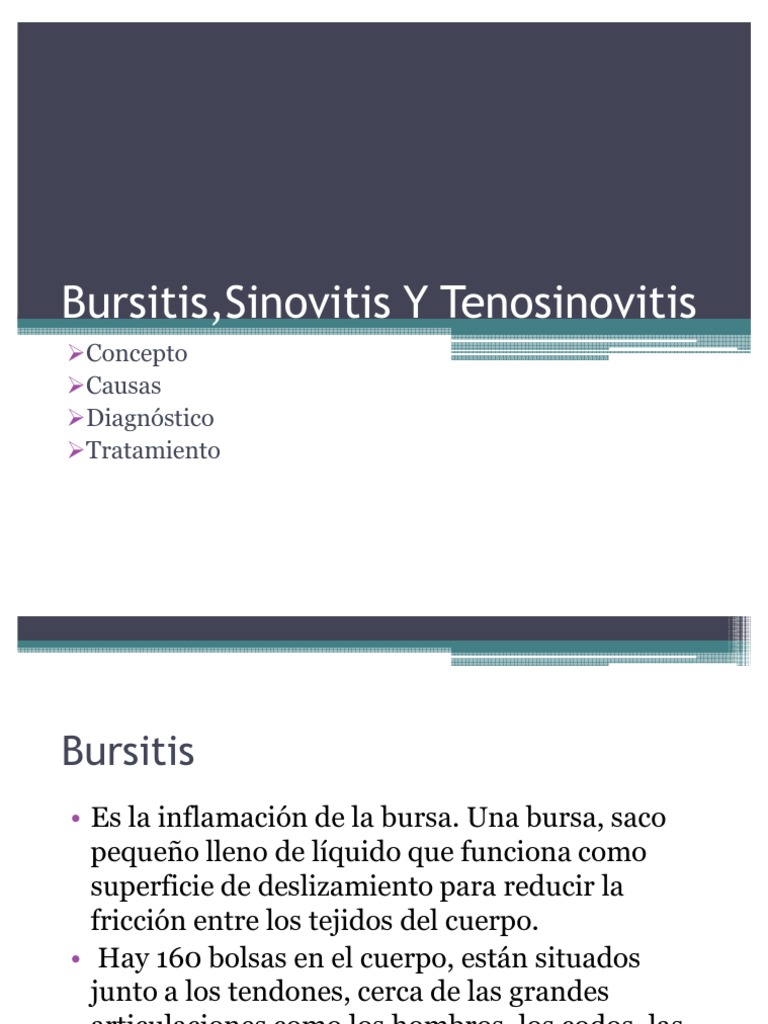 Bursitis, Sinovitis Y Tenosinovitis | PDF | Hombro | Rodilla