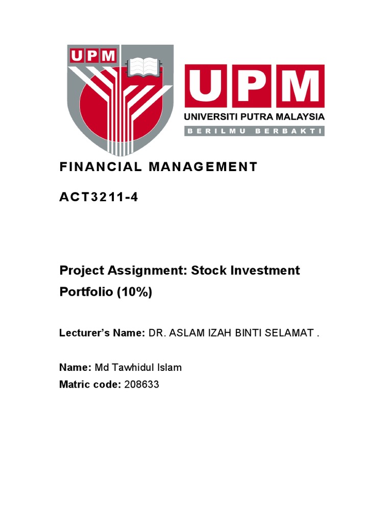 Stock Investment Portfolio Report | PDF | Beta (Finance) | Investing