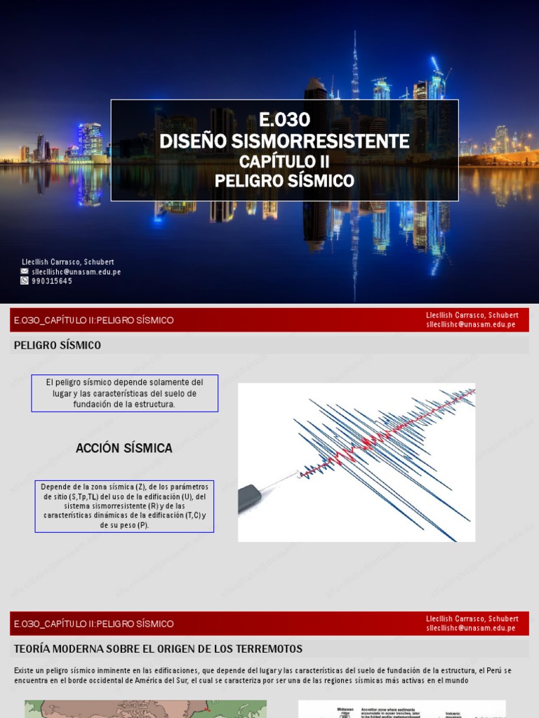 E.030 - Capítulo II - Peligro Sísmico | PDF | Temblores | Mecánica