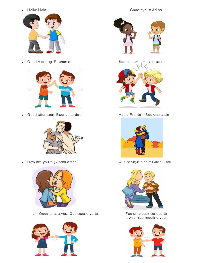 Imagenes de Saludos y Despedidas | PDF