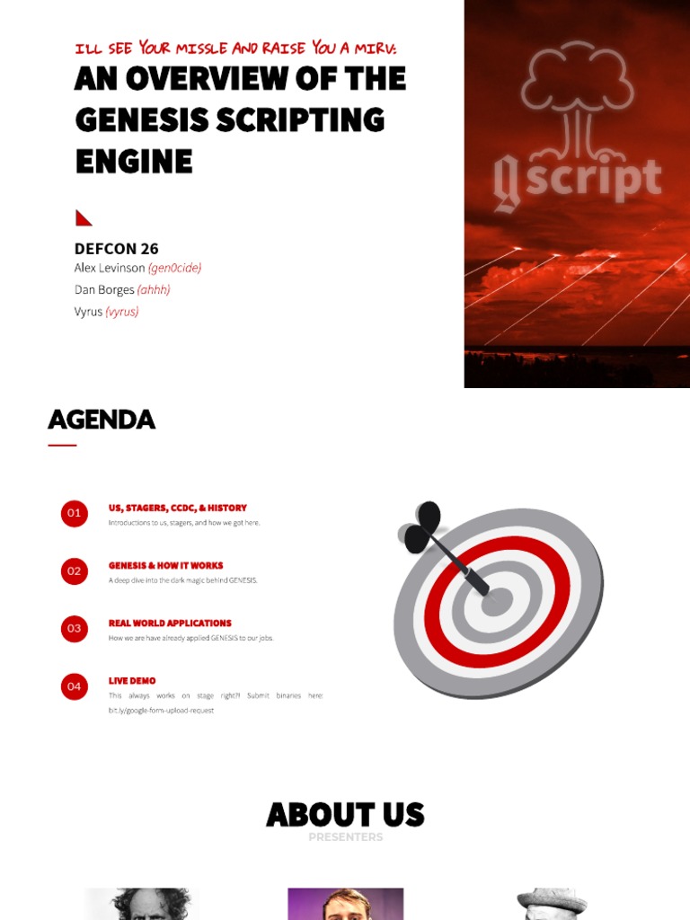 DEFCON 26 Alex Levinson Overview of Genesis Scripting Engine | PDF | Investing | Scripting Language