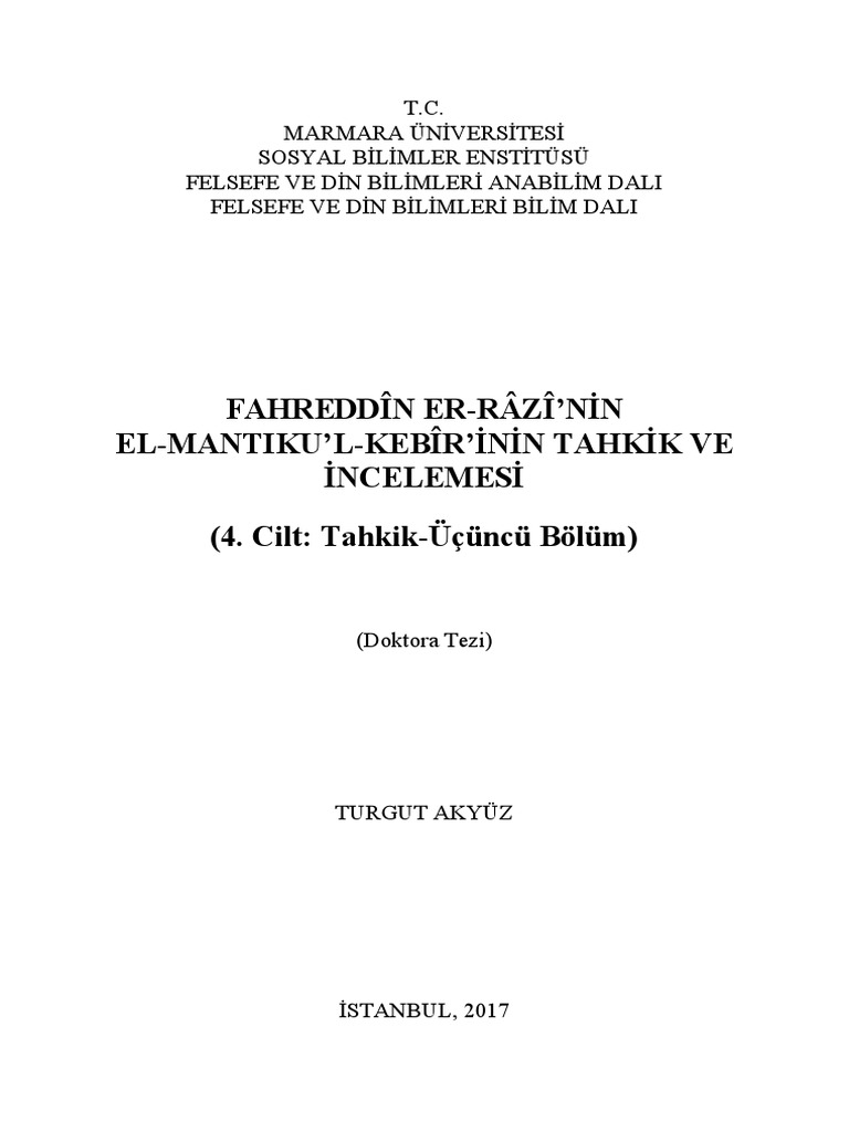 Marmara Örnek Tez | PDF
