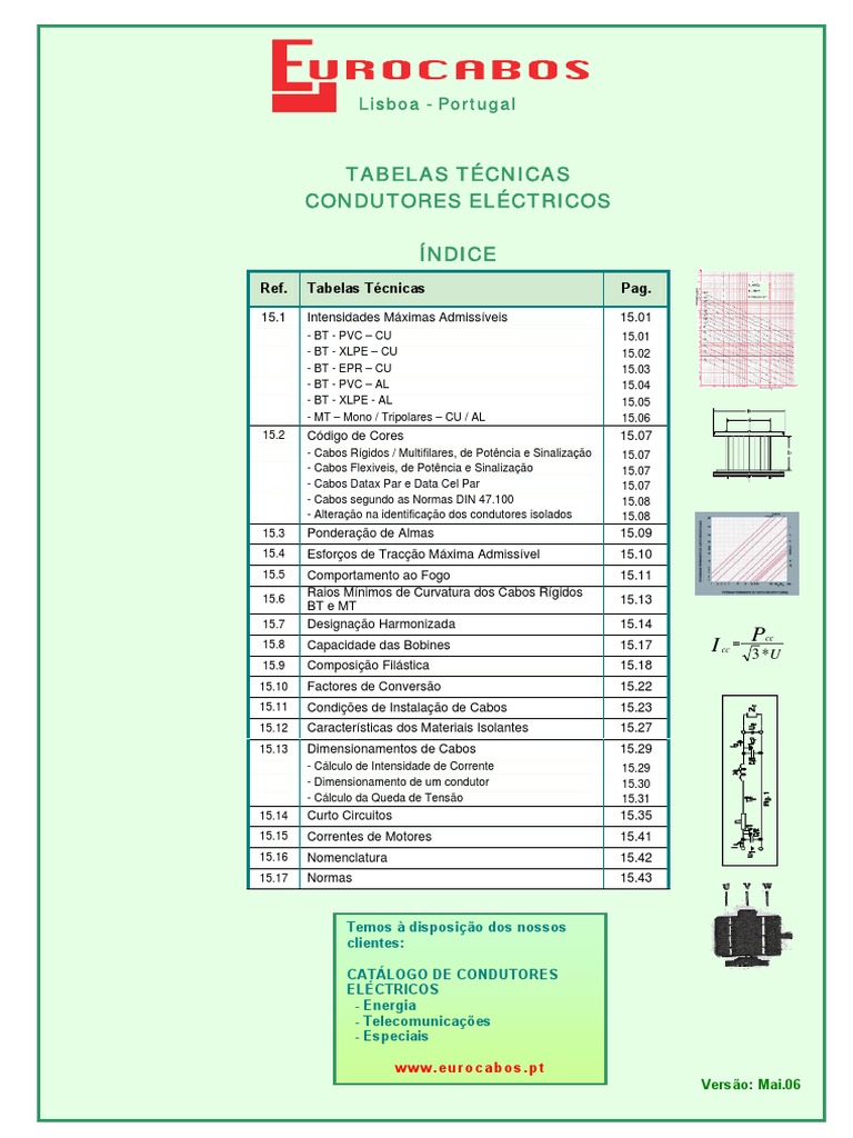 Eurocabos Tabelas e Arranjos de Cabos | PDF