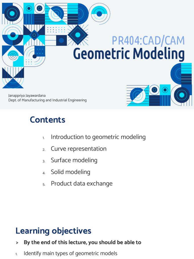 Geometric Modeling: PR404:CAD/CAM | Descargar gratis PDF | Geometry ...