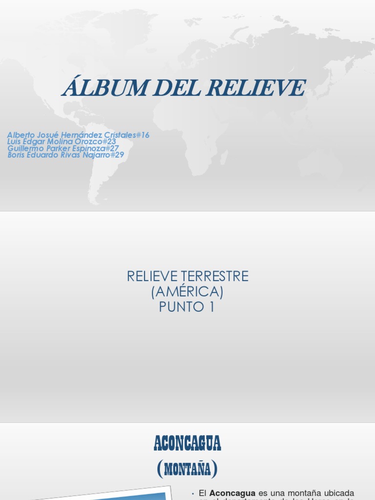 Álbum de Relieve Final 1 | PDF | Andes | Montañas