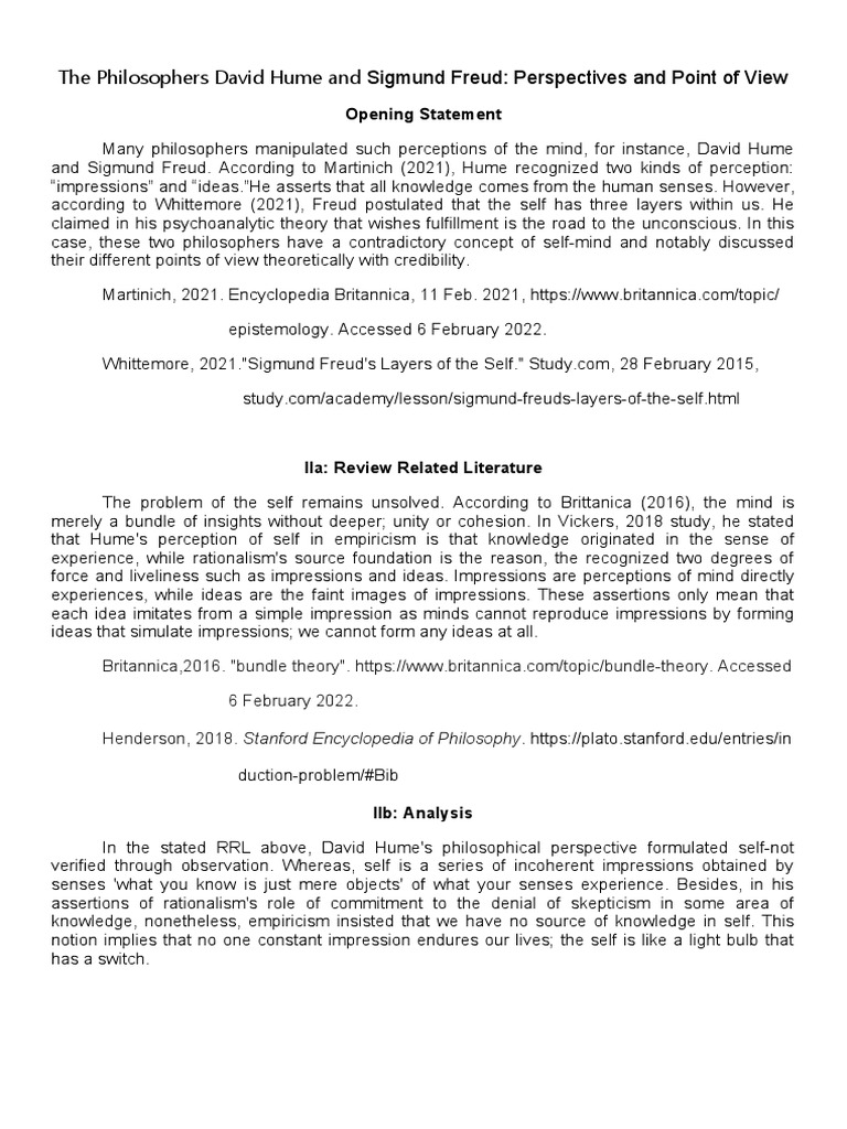 Understanding The Self Examination | PDF | Unconscious Mind | David Hume