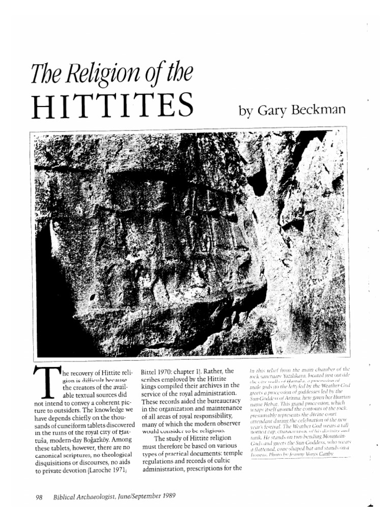 Religion of The Hittites | PDF