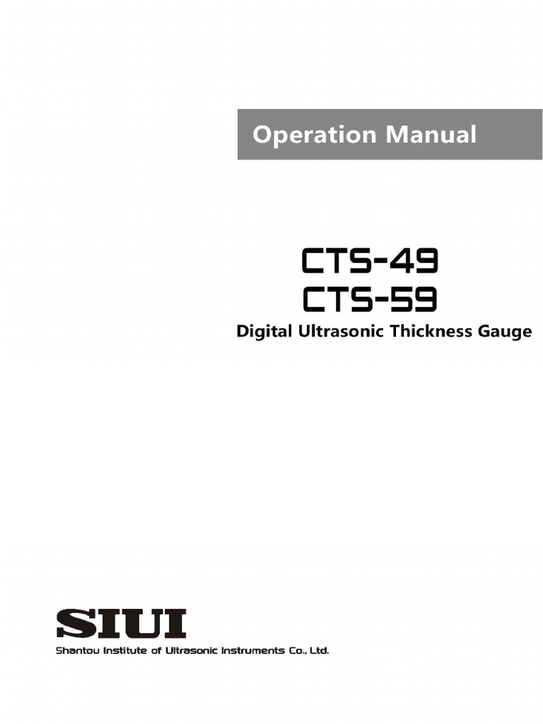 SIUI CTS-49, 59 User Manual | PDF | Menu (Computing) | Computer File