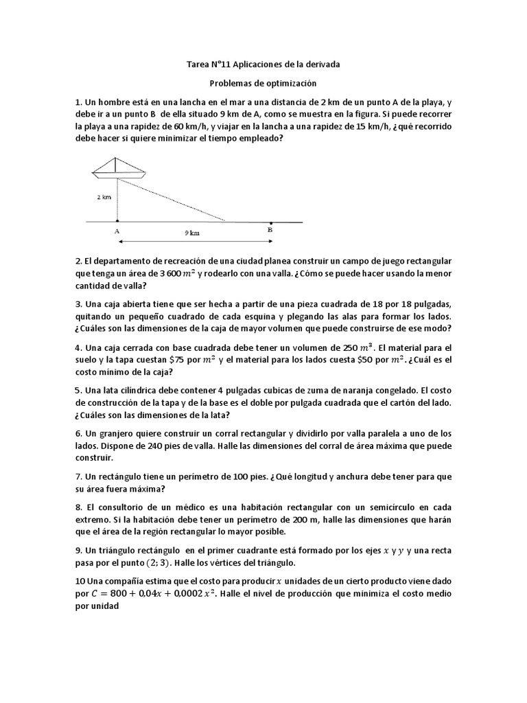 Tarea N°11 Optimizacion | PDF