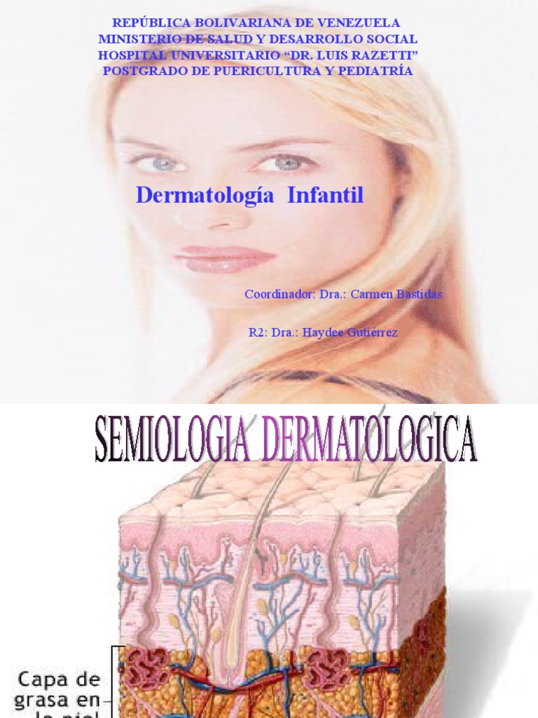 Dermatología Infantil: Lesiones y Anatomía | PDF | Piel | Anatomía