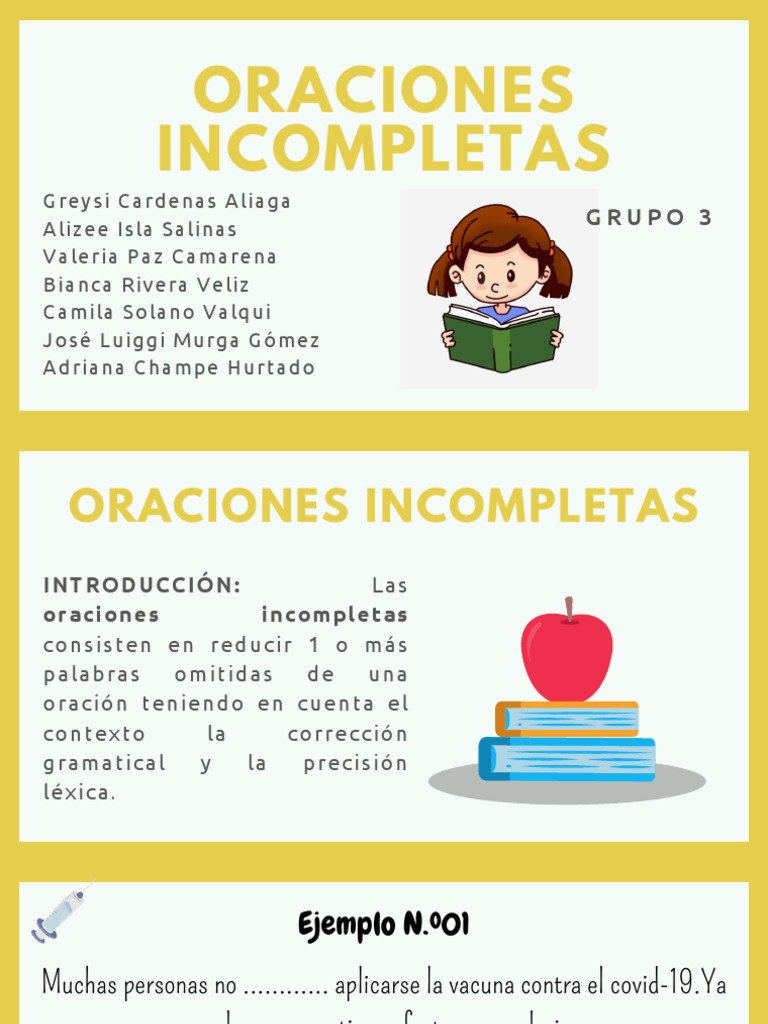Oraciones Incompletas | PDF
