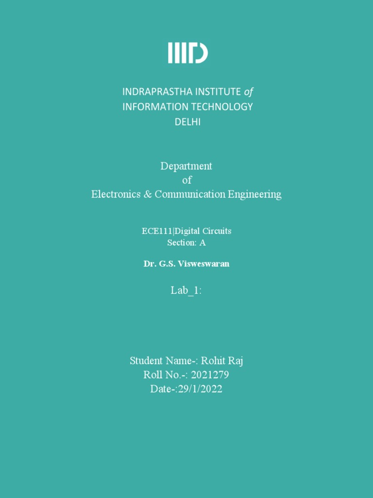 Rohit Raj DC Lab 1 | PDF | Arithmetic | Electricity
