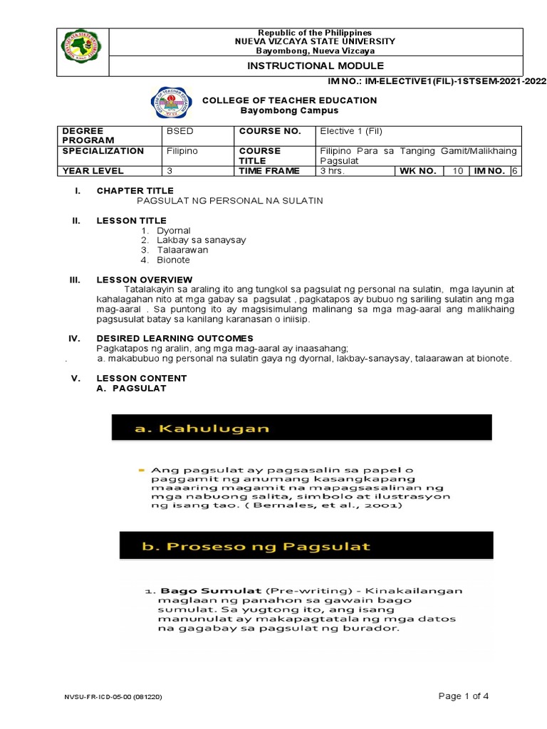 UPDATED MODULE 6 Elective 1 | PDF