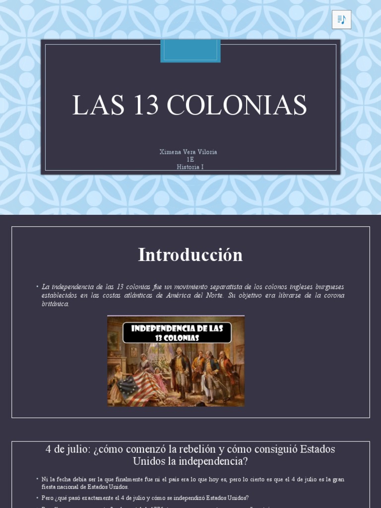Las 13 Colonias | PDF | Trece colonias | Declaración de independencia ...