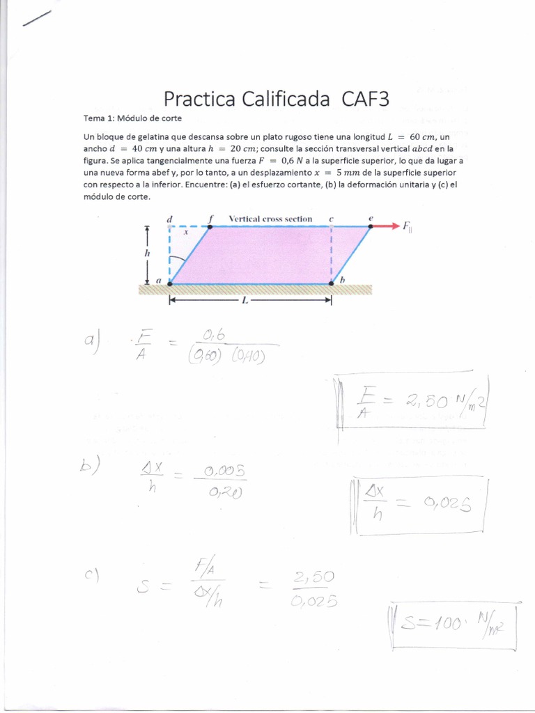 Solución - Practica Calificada CAF3 | PDF
