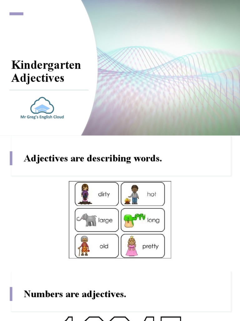 Kindergarten Adjectives | PDF