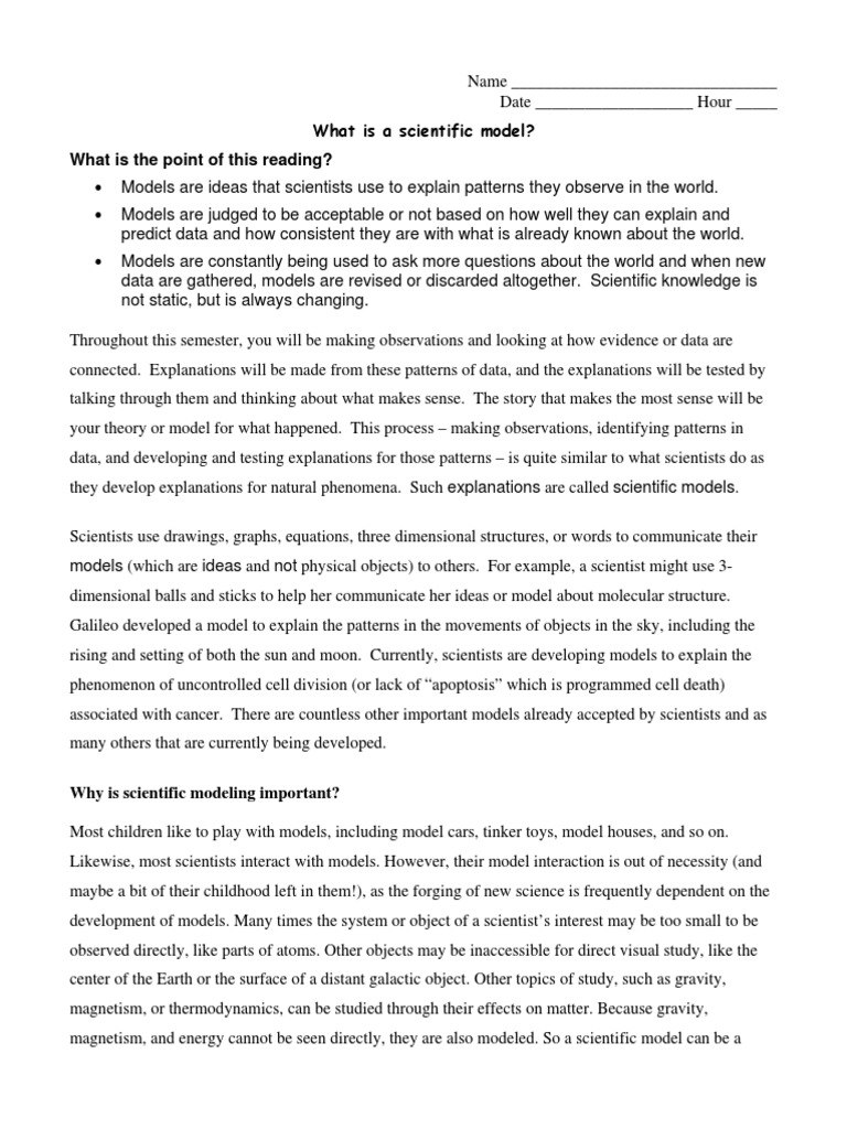 Scientific Modeling Reading | PDF | Sun | Observation