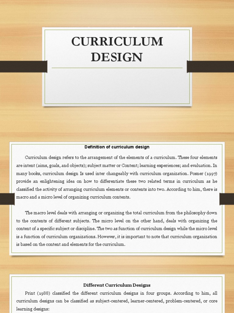 Lesson Curriculum Design | Download Free PDF | Curriculum | Learning