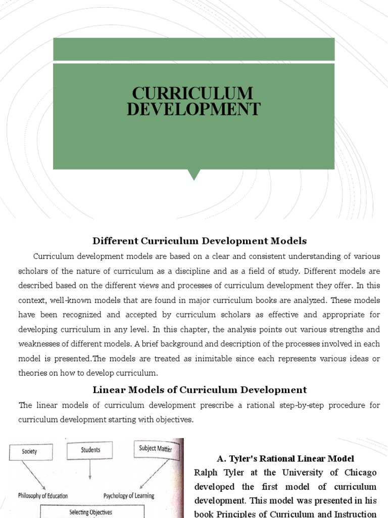 Overview of Curriculum Development Models | PDF | Curriculum | Rationality