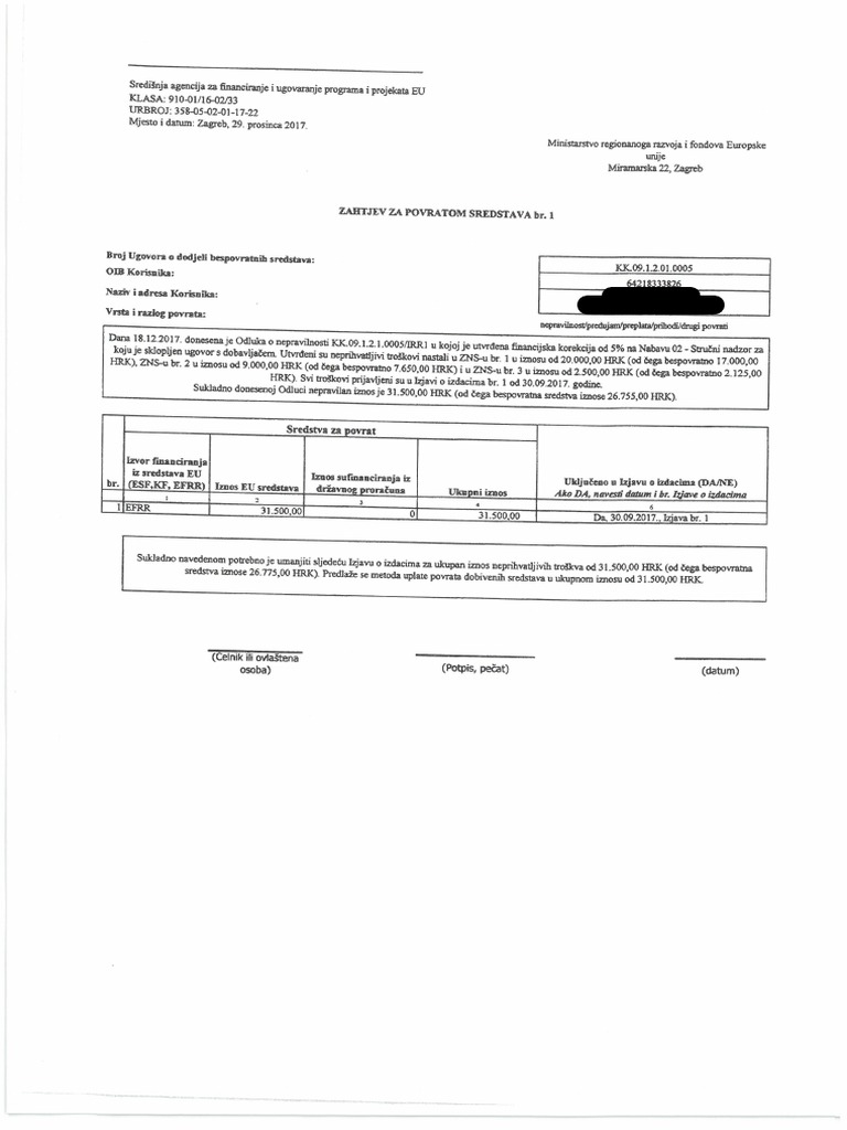 Vježba 2 - 1 - Zahtjev Za Povrat | PDF