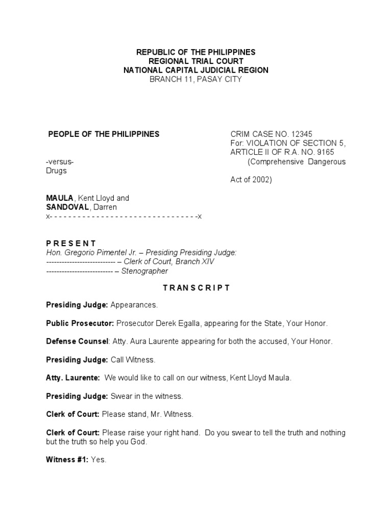 Judge Gregorio Pimentel Jr. Proceedings | PDF | Witness | Testimony