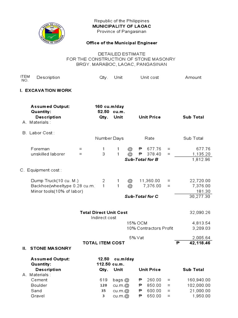 150 Meters Stone Masonry | PDF | Economic Sectors | Economies
