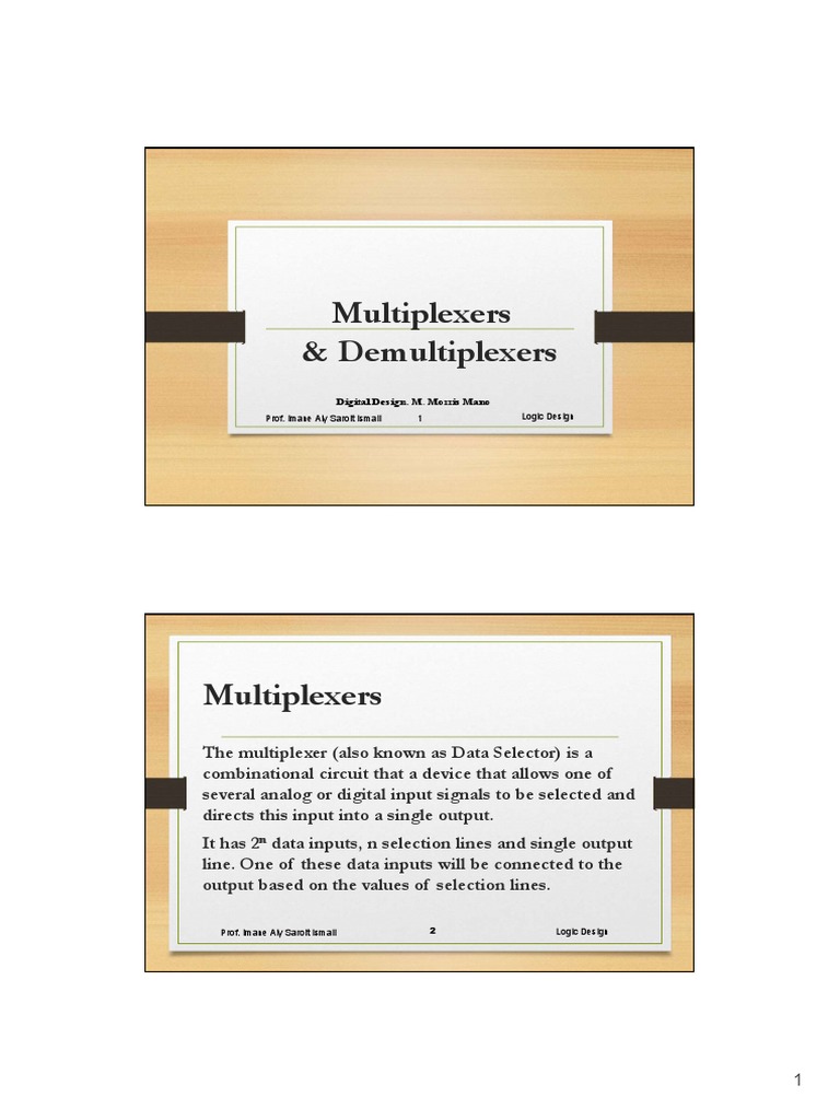 11-Multiplexers and Demultiplexers | PDF | Digital Technology | Electronic Circuits