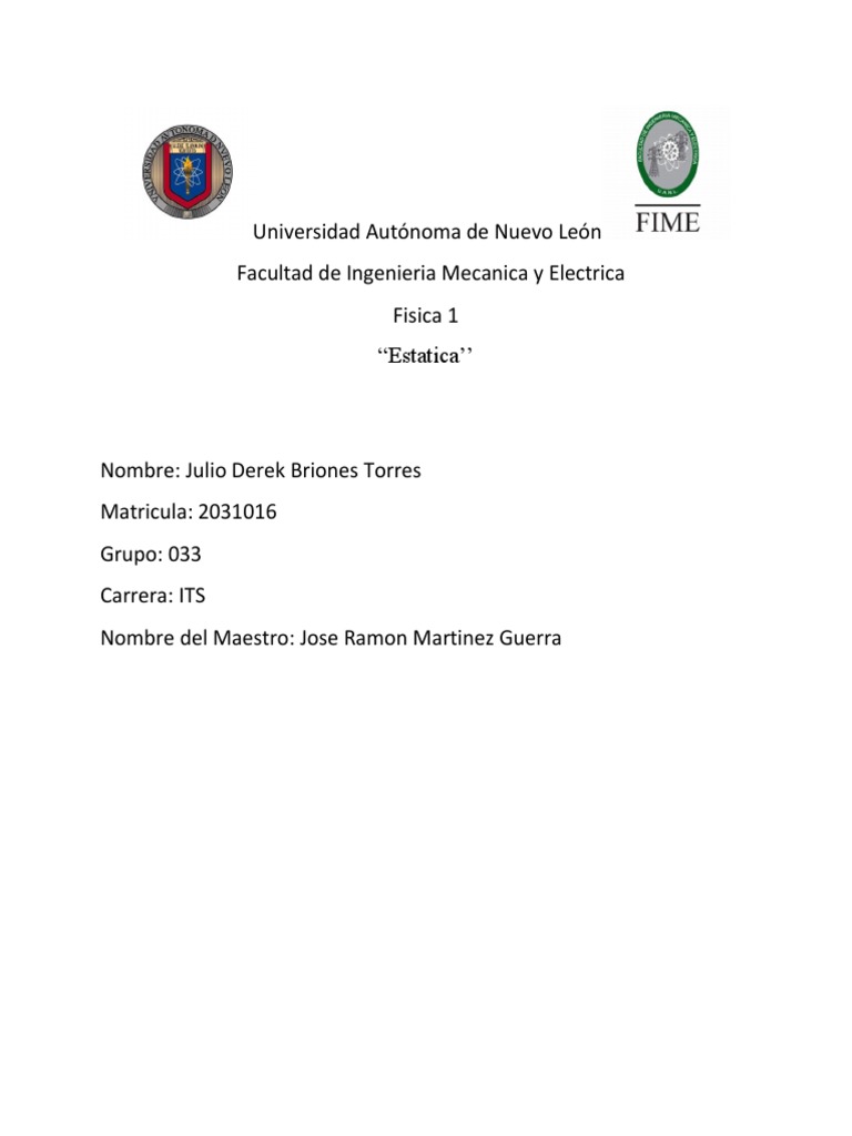 Resumen Estatica | PDF