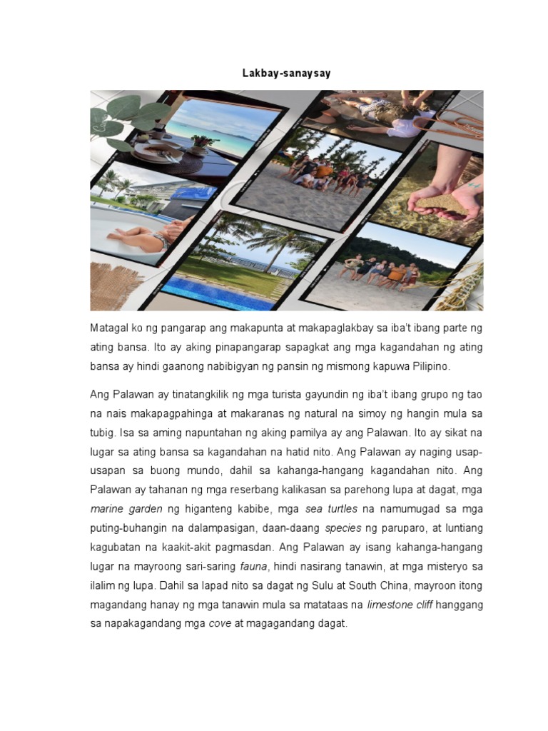 Lakbay Sanaysay | PDF