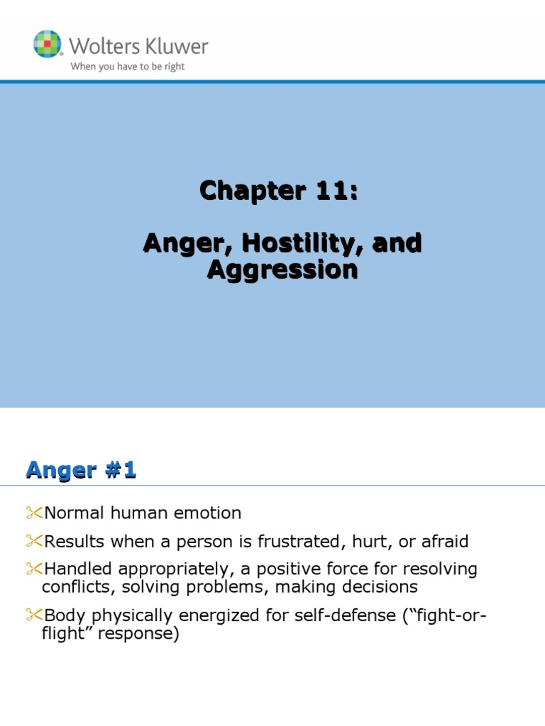 Anger, Hostility and Aggression | PDF | Aggression | Mental Disorder