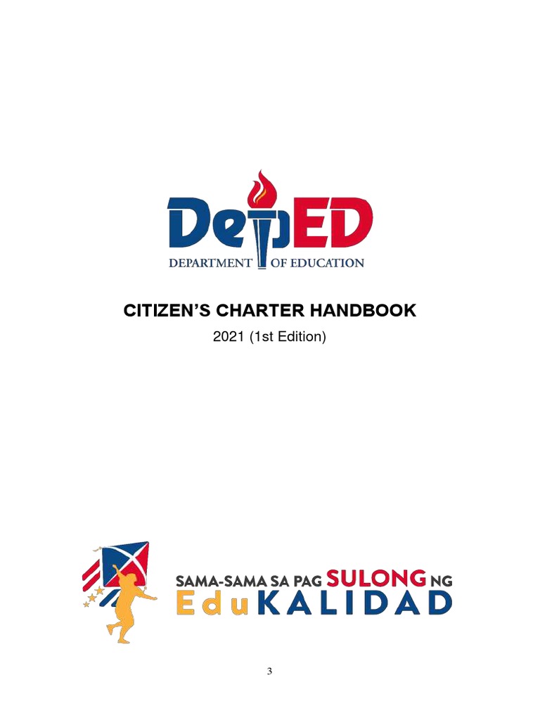 DepEd Citizens Charter 2021 As of December 1 2021 | PDF