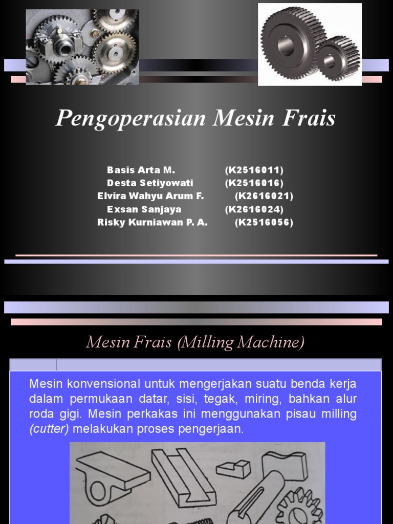 Pengoperasian Mesin Frais Fix | PDF