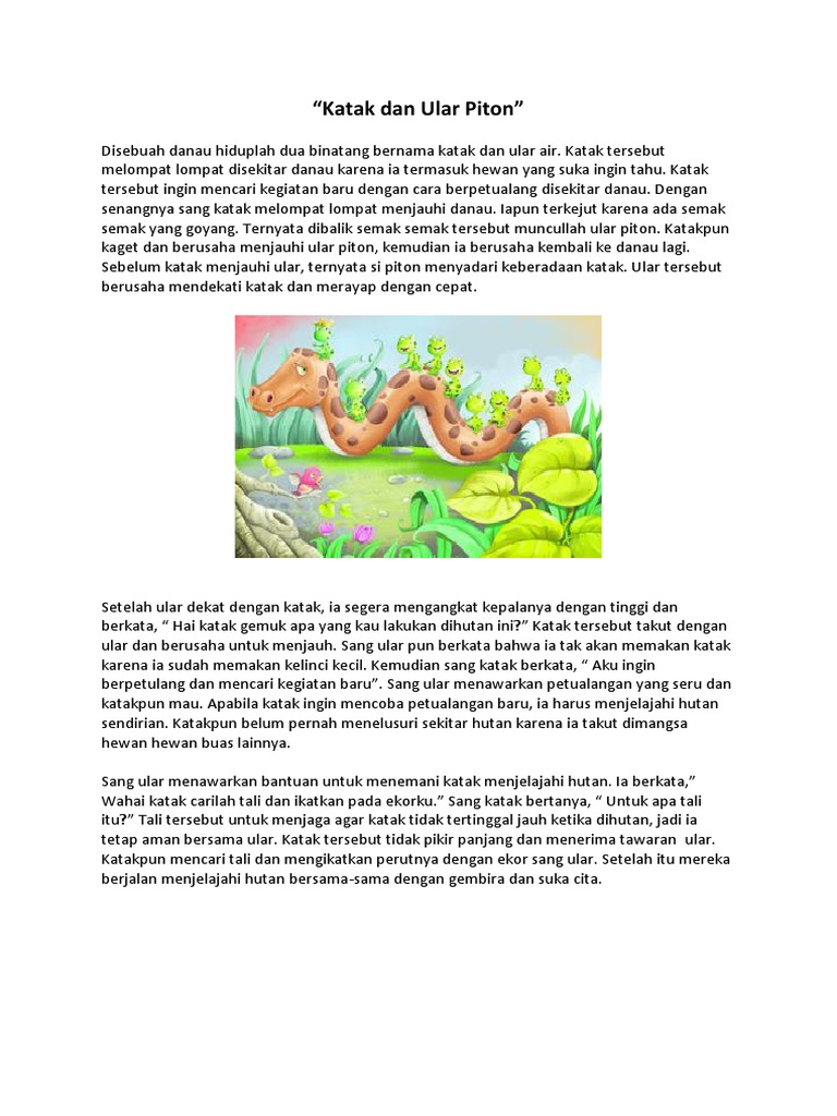 Petualangan Katak dan Ular Piton | PDF