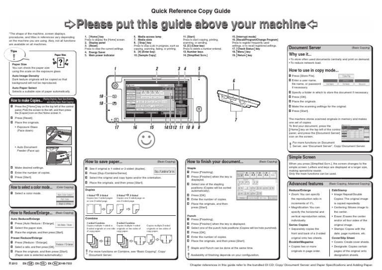 Ricoh MP c3503 Quick Reference Guide | PDF | Image Scanner | System ...
