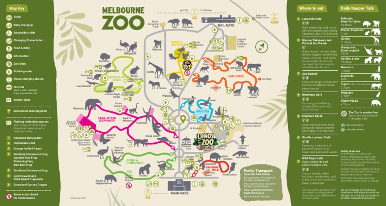 Melbourne Zoo Map March 2021 | PDF | Zoo
