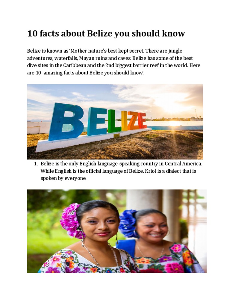10 Facts About Belize You Should Know Pdf