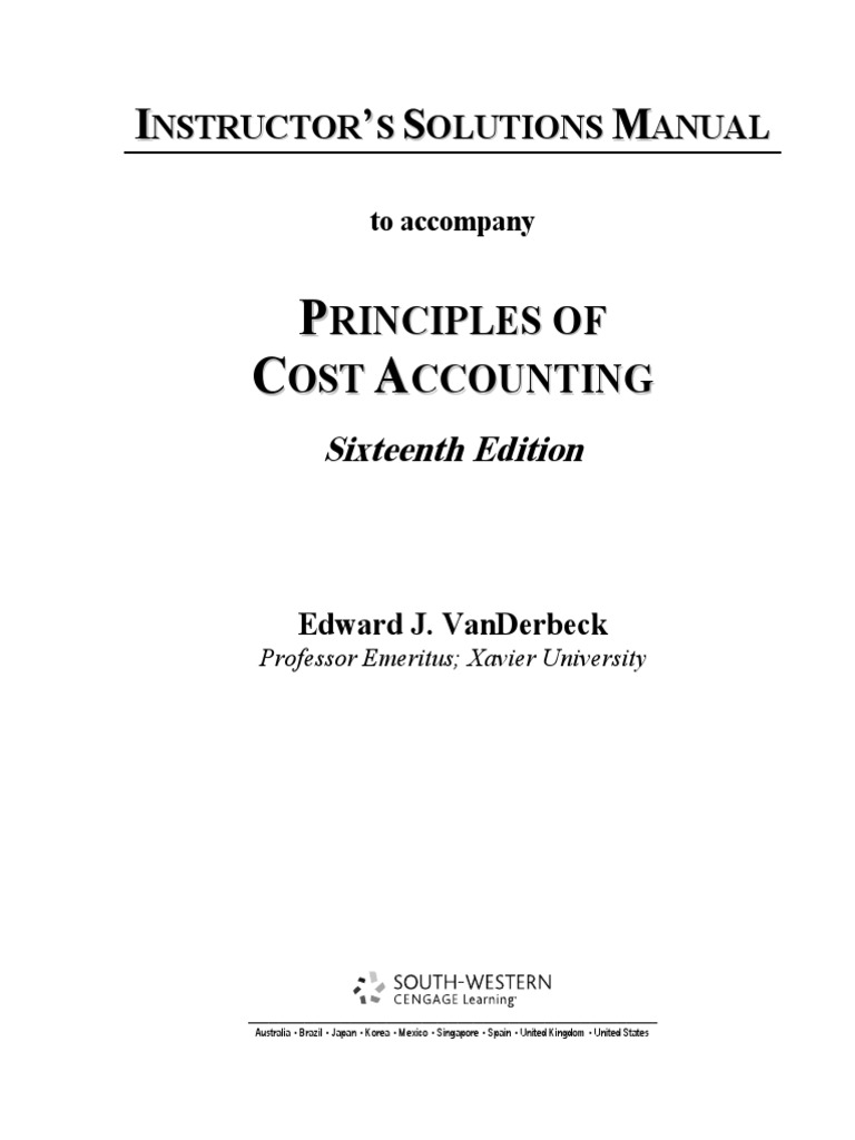 Cost Accounting Answer | PDF | Cost Of Goods Sold | Inventory