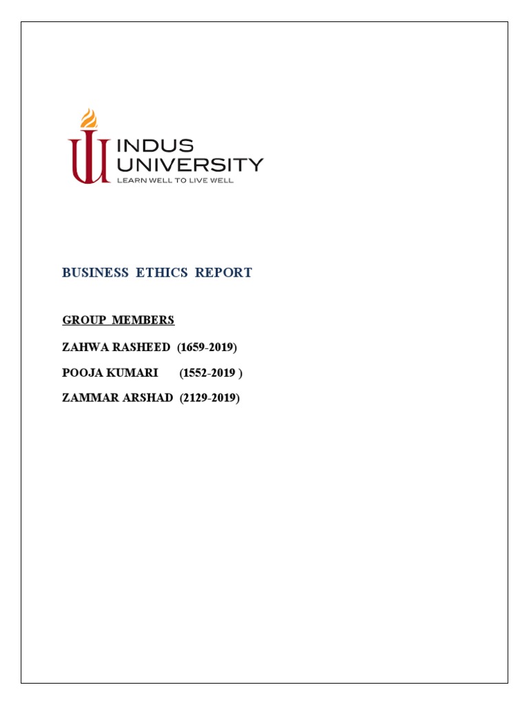 Business Ethics Report | PDF | Business